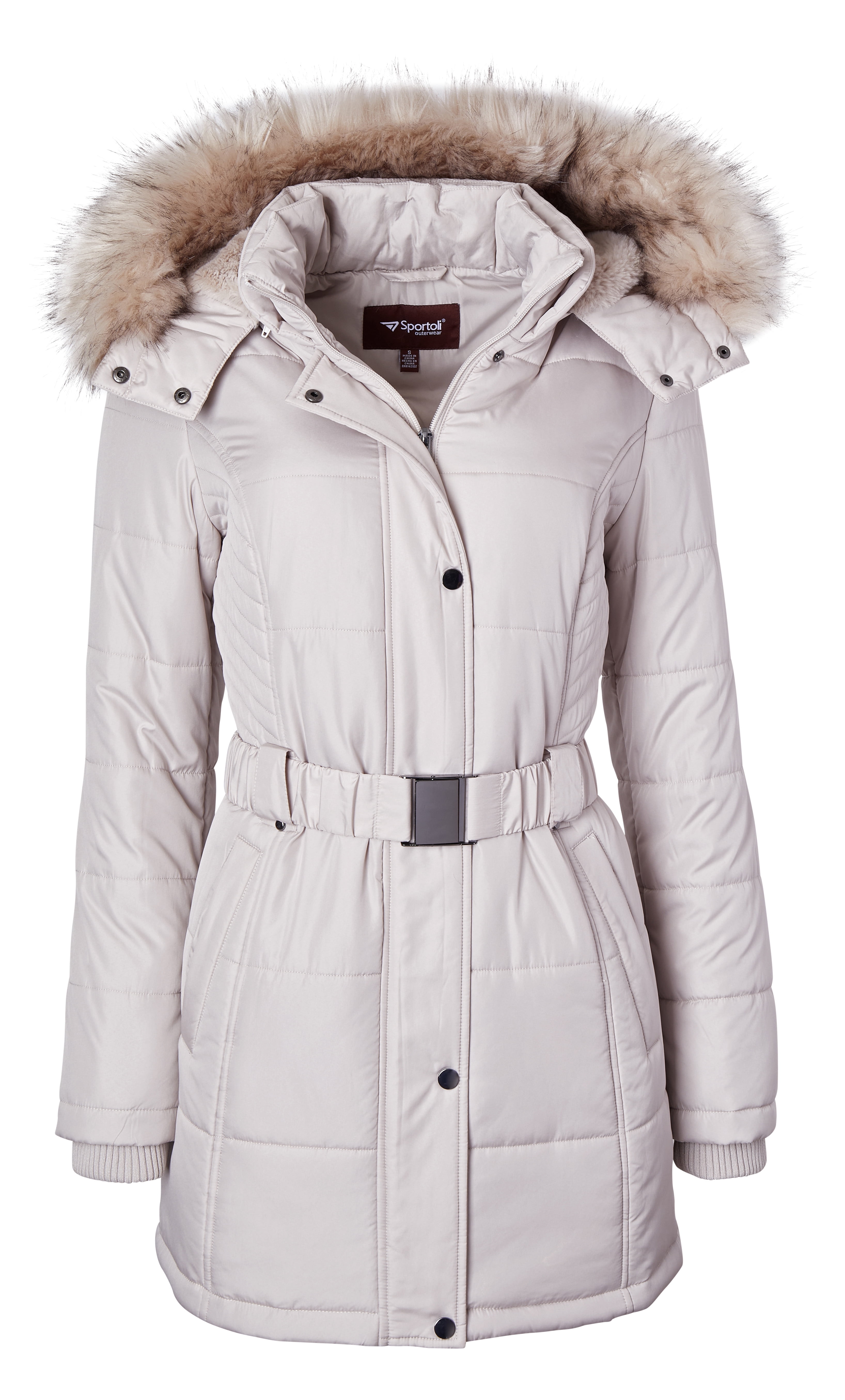 Jackets for Women Down Alternative Parka Longer Winter Puffer Coat with ...