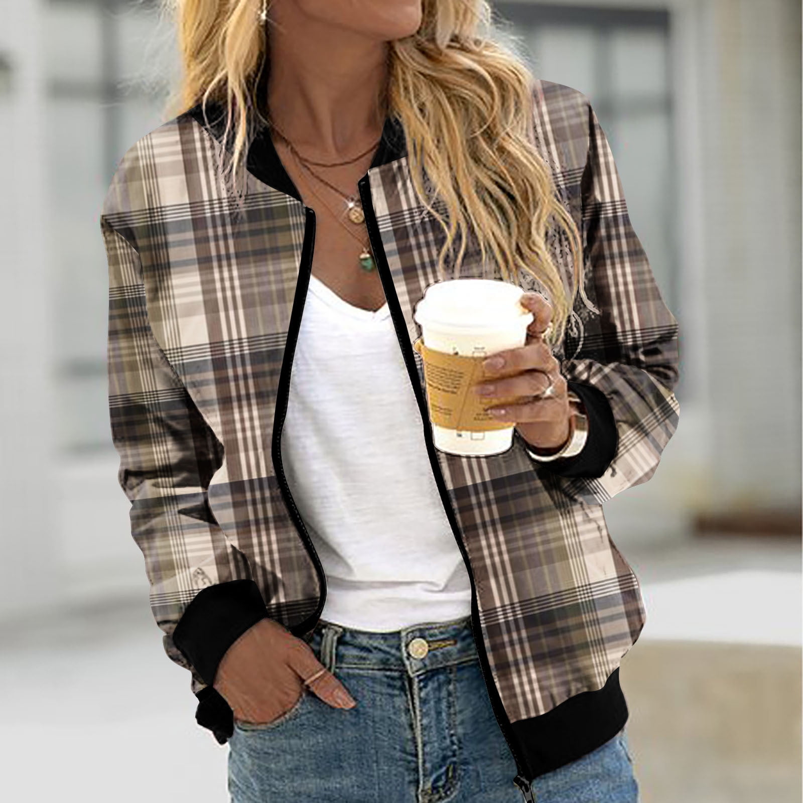 Jackets for Women Fashion Dressy,Women's Bomber Jacket 2023 Trendy ...