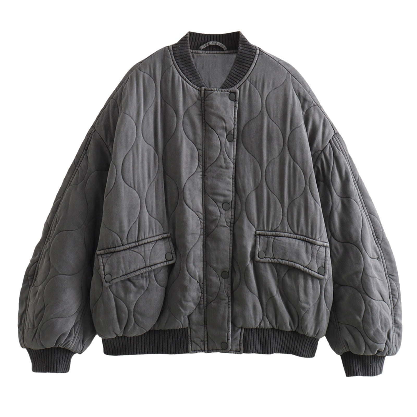 Jackets for Women Winter Jackets for Women Women's Solid Color Single ...