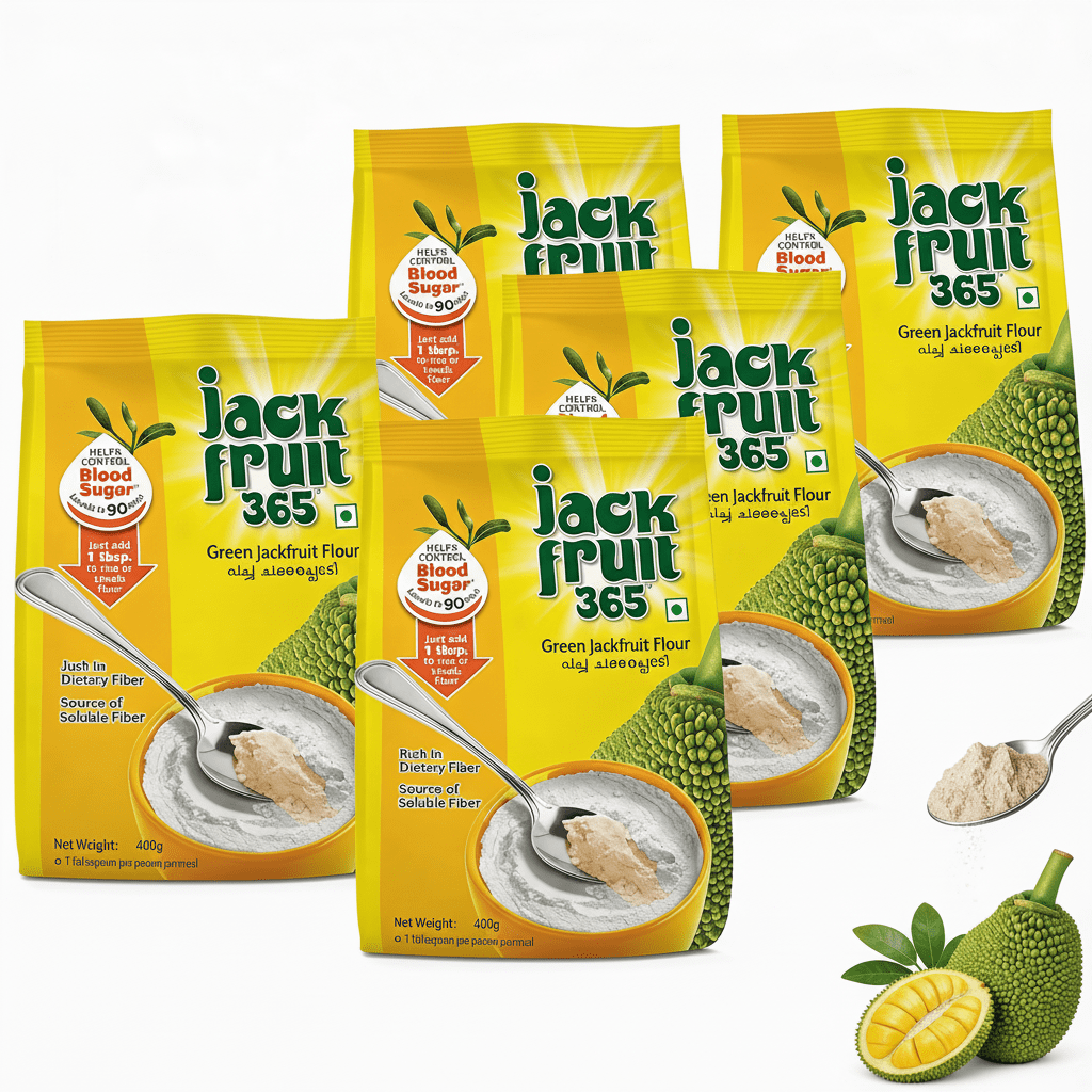 Jackfruit365 Green Jackfruit Flour 400g (Bundle of 5 Pouches = 2kg ...