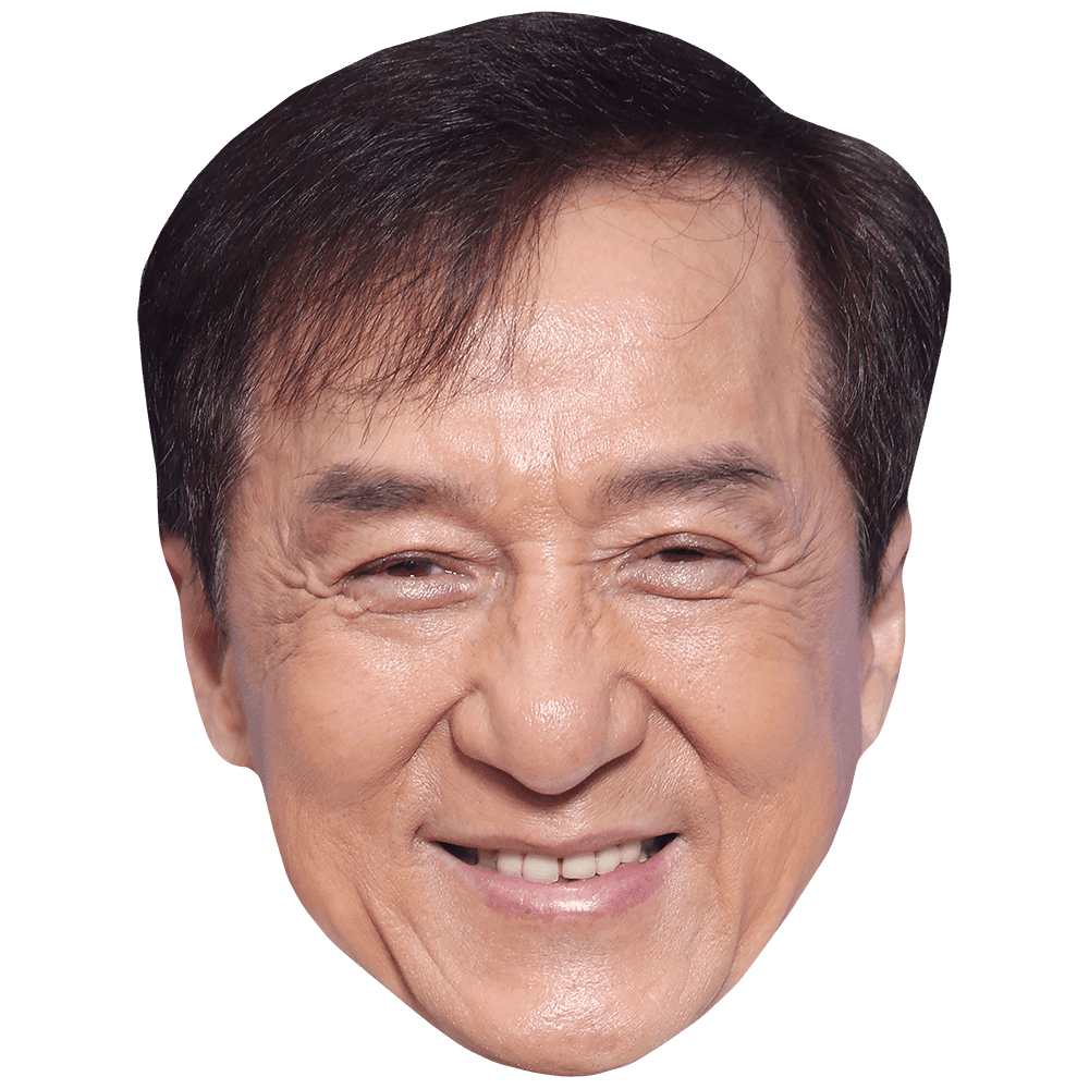 Jackie Chan (Brown Hair) Celebrity Mask, Flat Card Face, Fancy Dress ...
