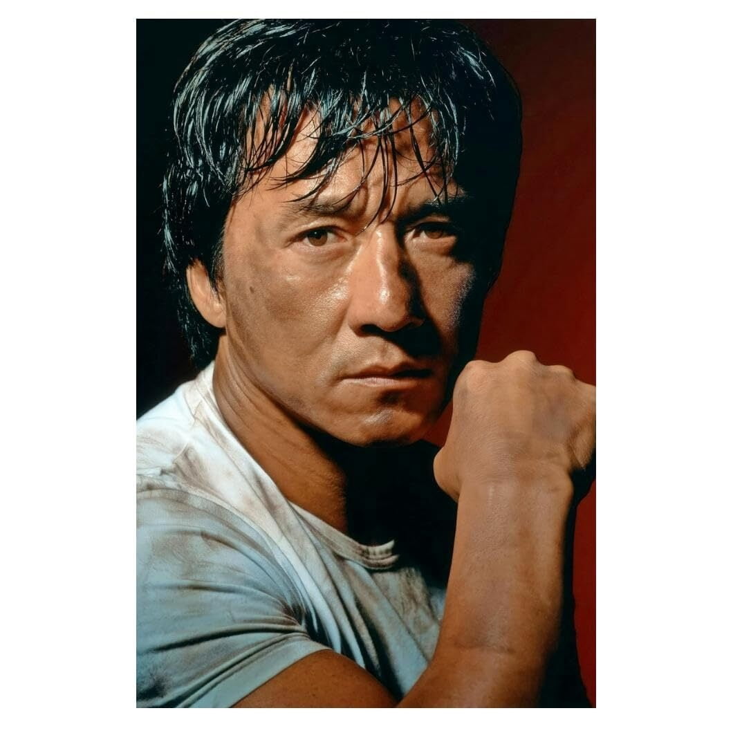 Jackie Chan Modern Portrait Poster Iconic Action Film Star Legendary ...