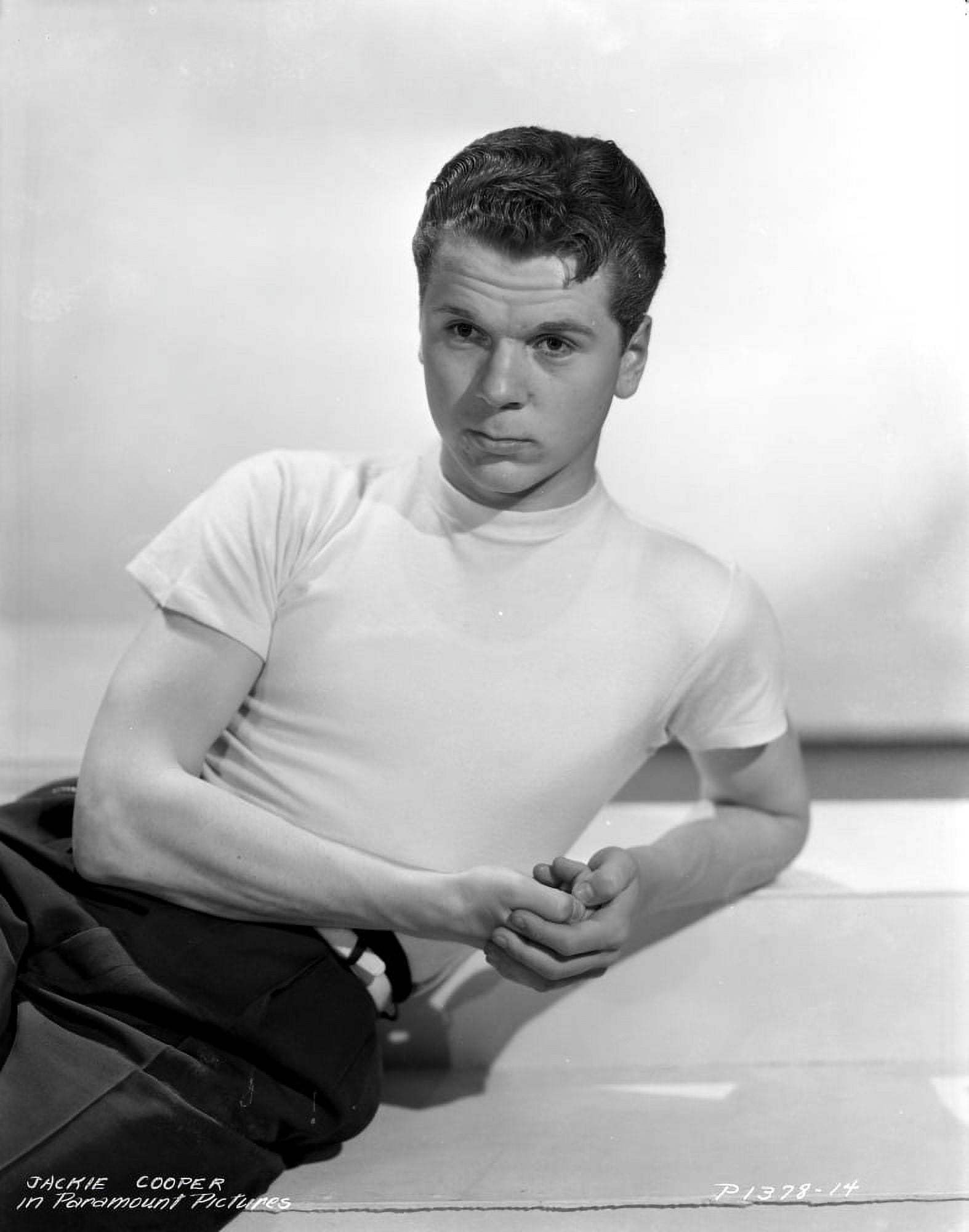 Jackie Cooper Posed in White Tshirt With White Background Photo Print (24 x 30) - Walmart.com