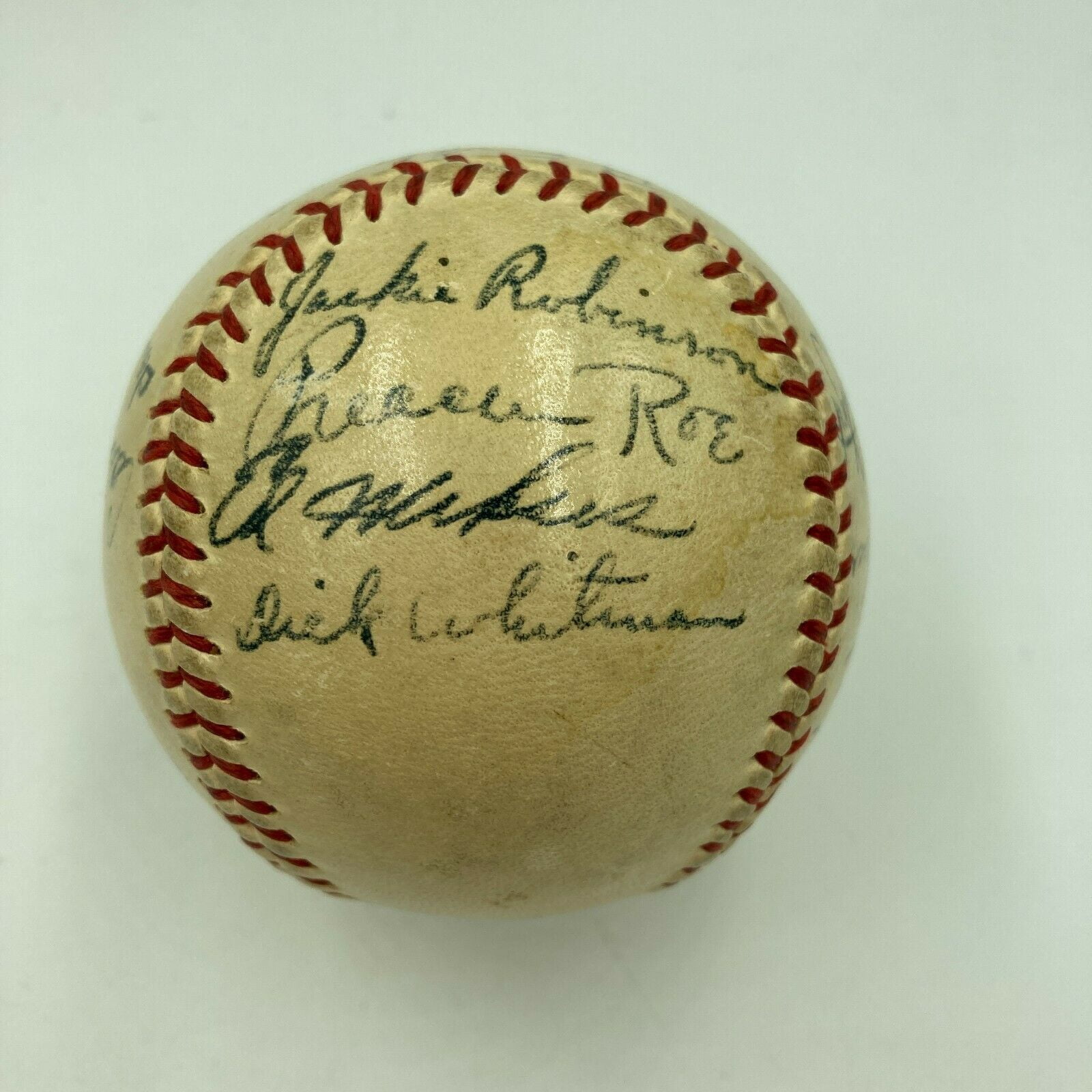 Jackie Robinson Rookie Era 1948 Brooklyn Dodgers Team Signed Baseball ...