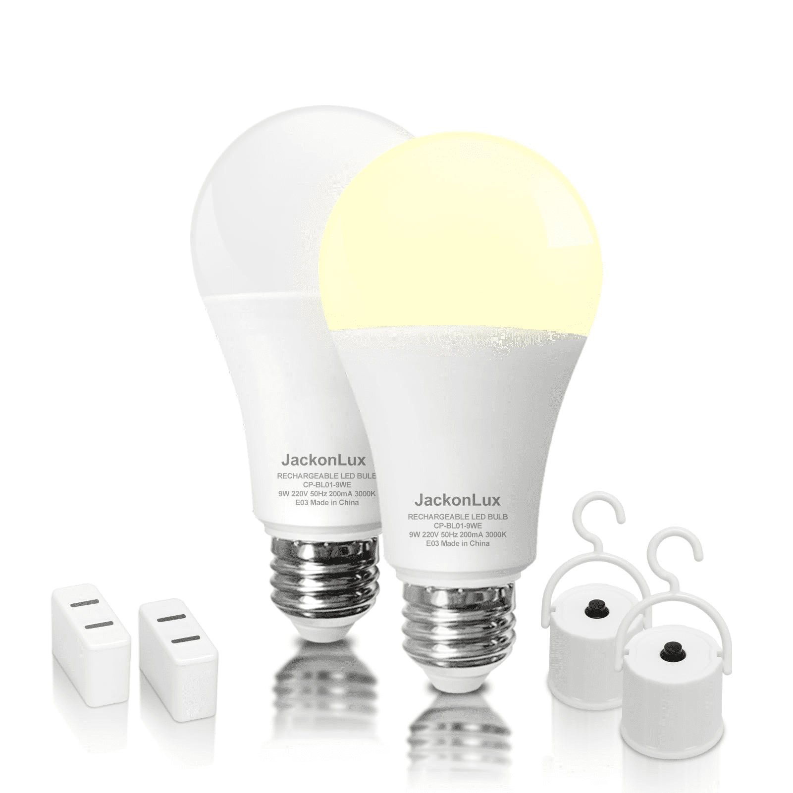 JackonLux Multi-Function Battery Backup Emergency LED Bulb 9W 60W ...