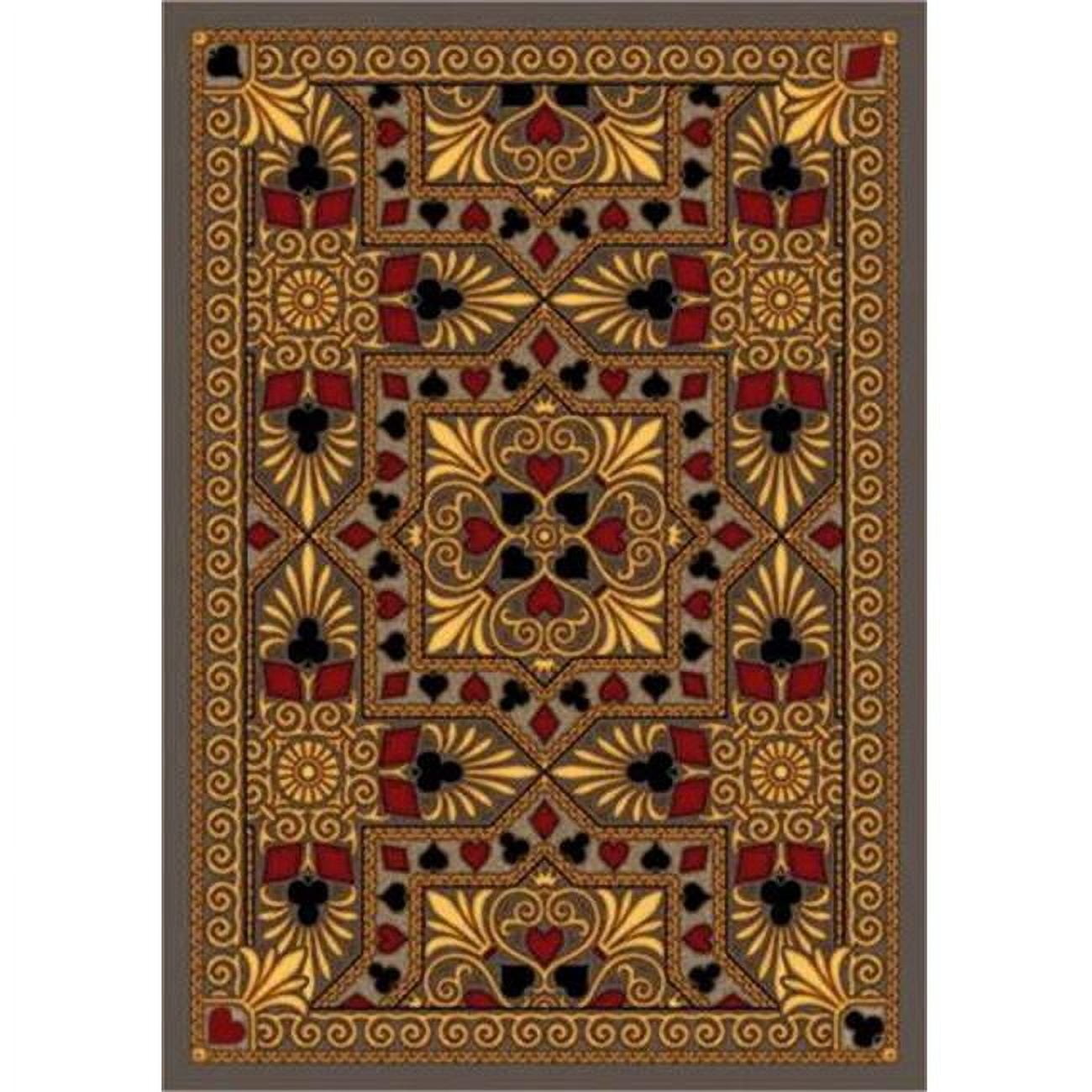 Jackpot Beige 5 ft.4 in. x 7 ft.8 in. WearOn Nylon Machine Tufted- Cut ...