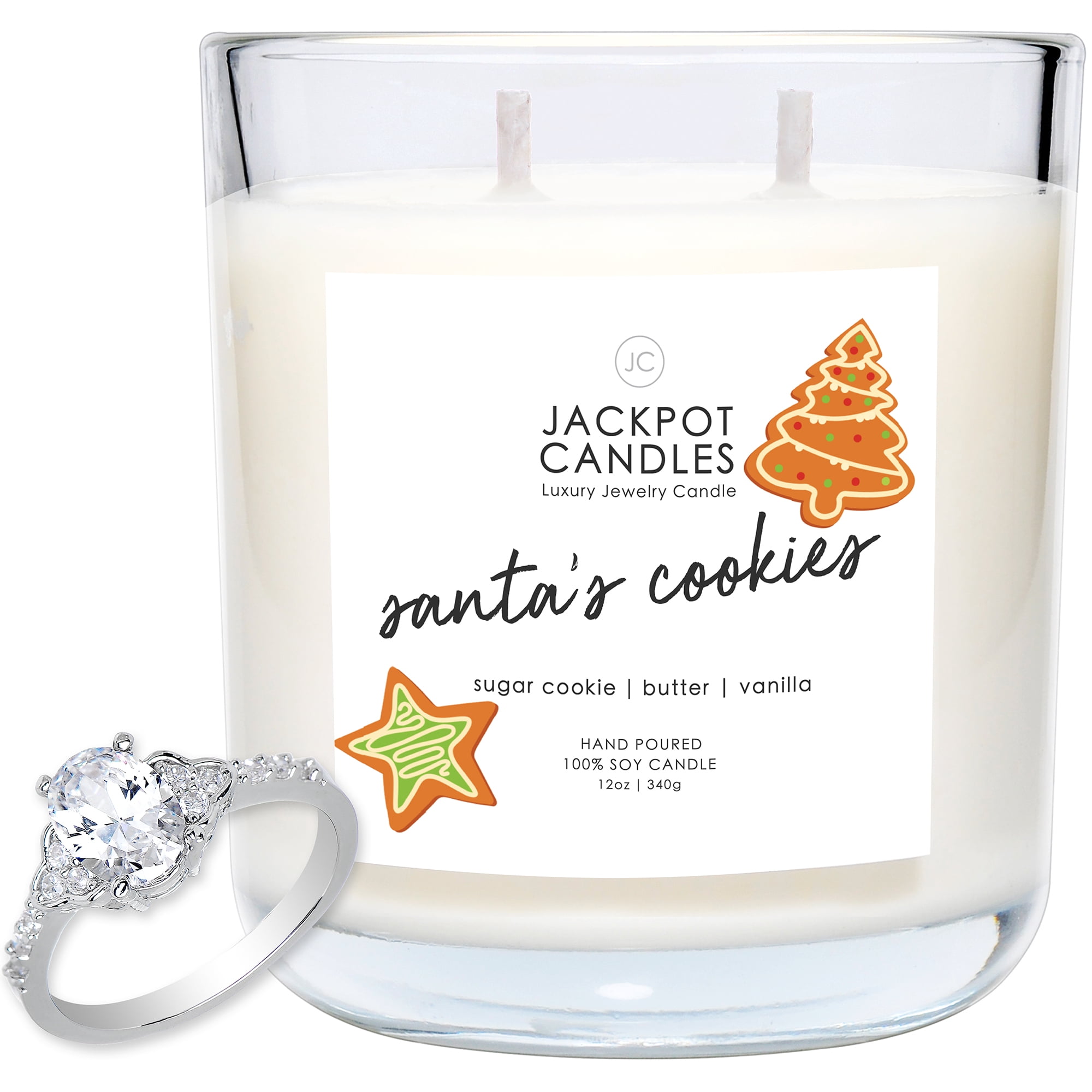 Jackpot Candles Christmas Cookies Candle with Ring Inside (Surprise ...