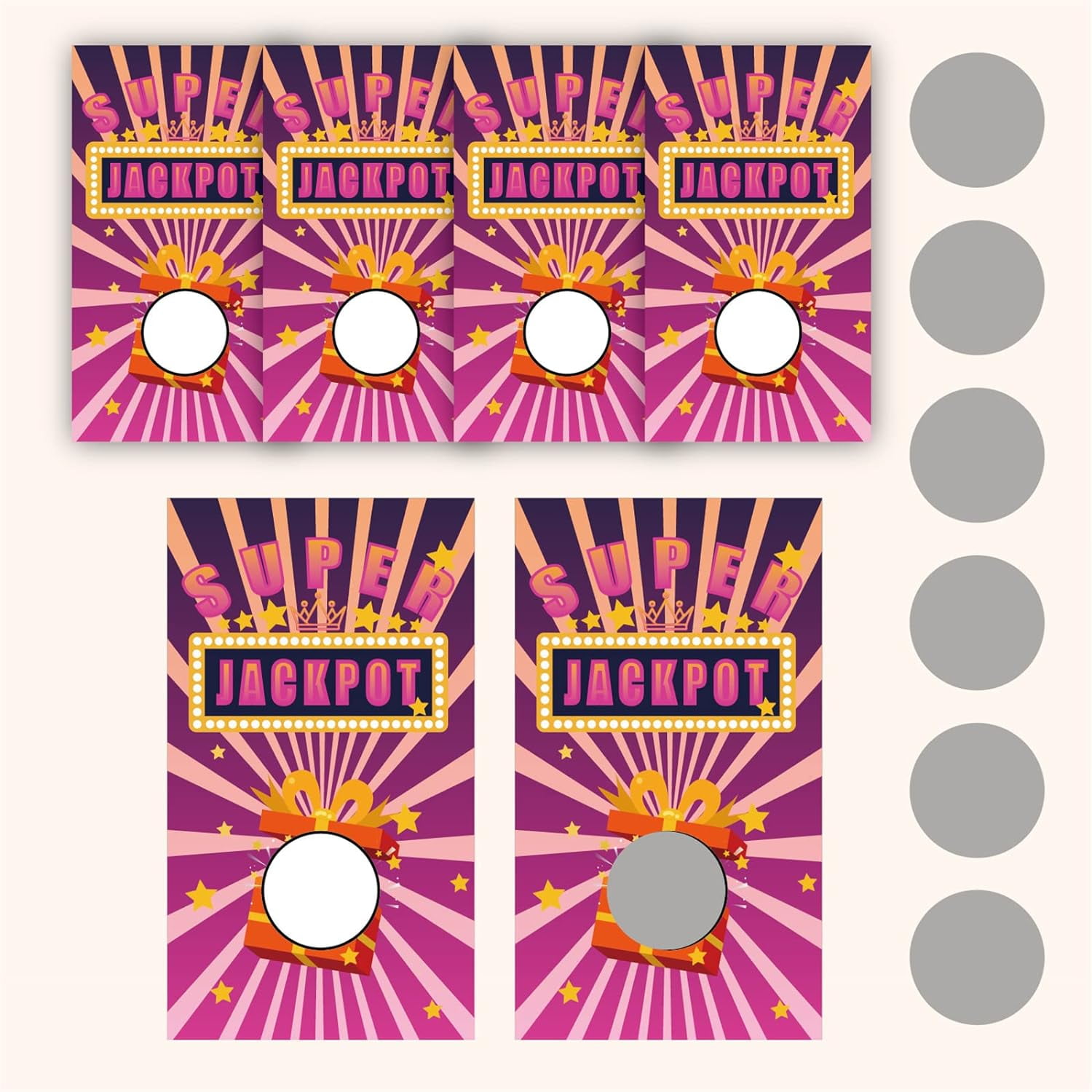 Jackpot Scratch Off Cards 120pcs Blank Gift Certificate Scratch Off ...