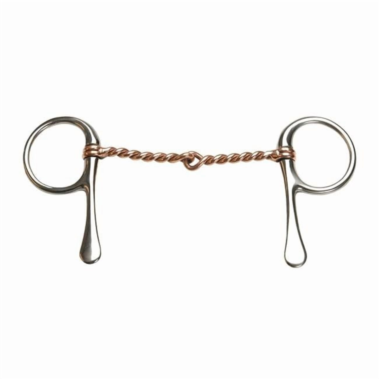 Jacks Copper Twisted Wire Snaffle Bit, Stainless Steel, Half Cheek, 5 ...
