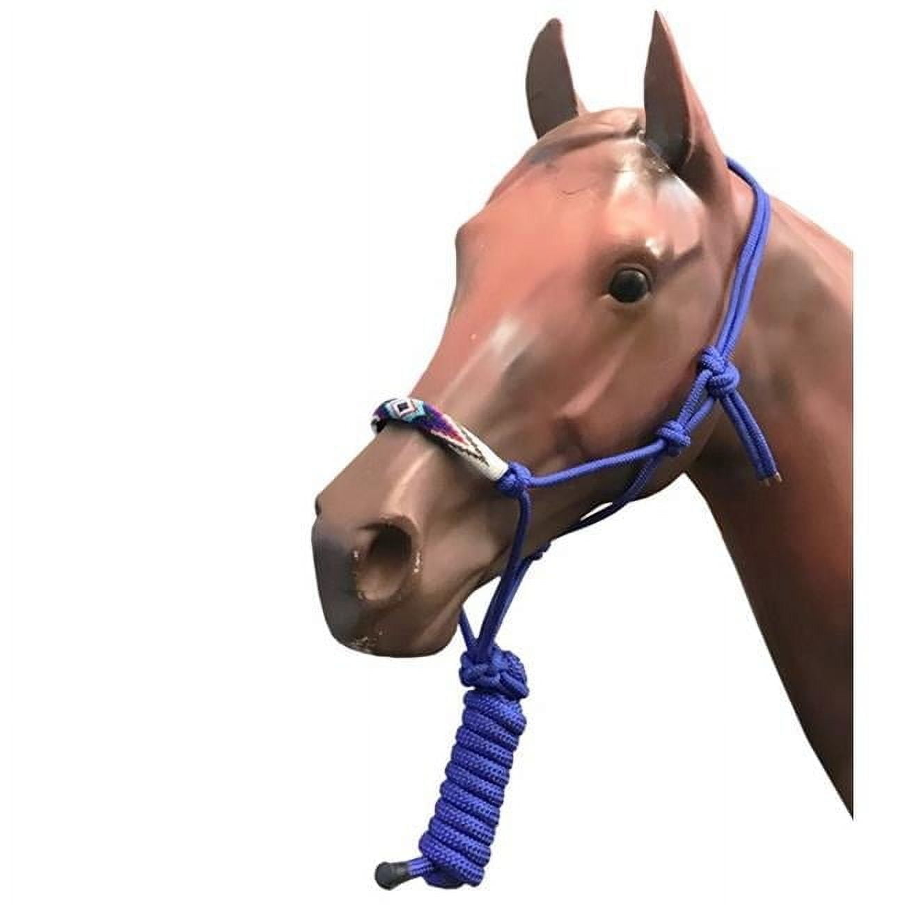 Jacks 4320-RY 8 ft. Beaded Rope Halter & Lead, Royal - Walmart.com