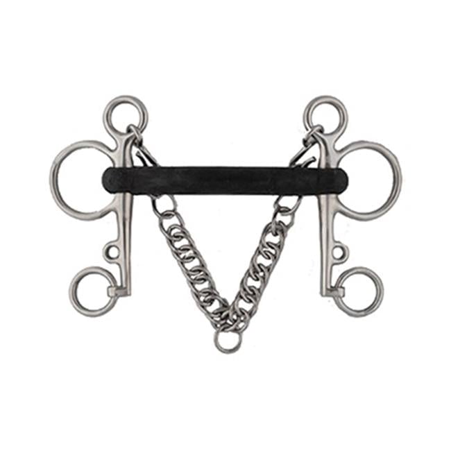 Jacks 5 in. Stainless Steel & Soft Rubber Pelham Bit - Walmart.com