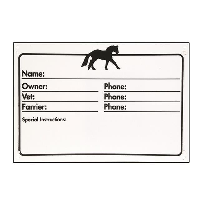 Jacks 547-ENG English Stall ID Plaque - Walmart.com