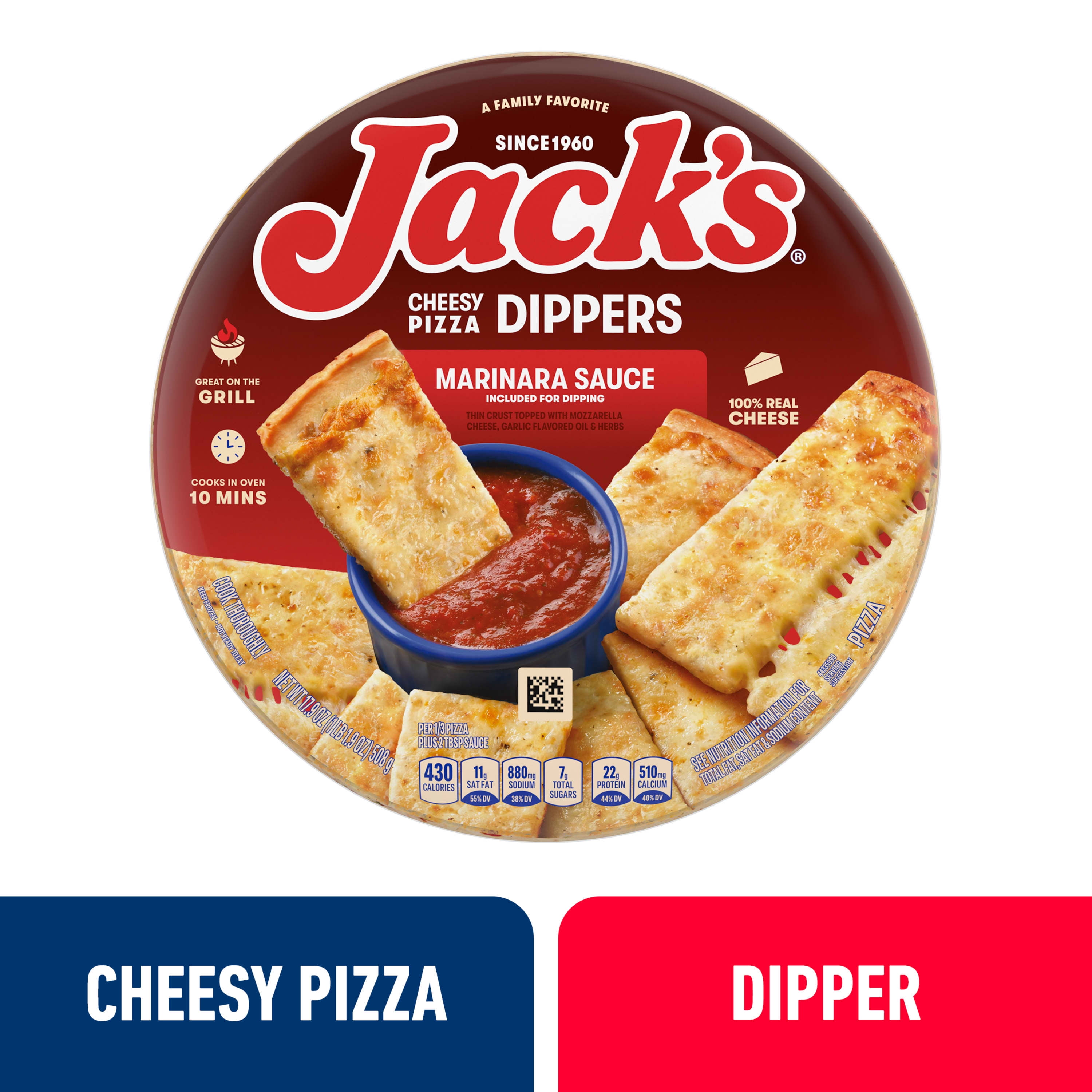 Jacks's Frozen Pizza Cheesy Pizza Dippers Pizza Fries, 17.9 oz. (Frozen ...