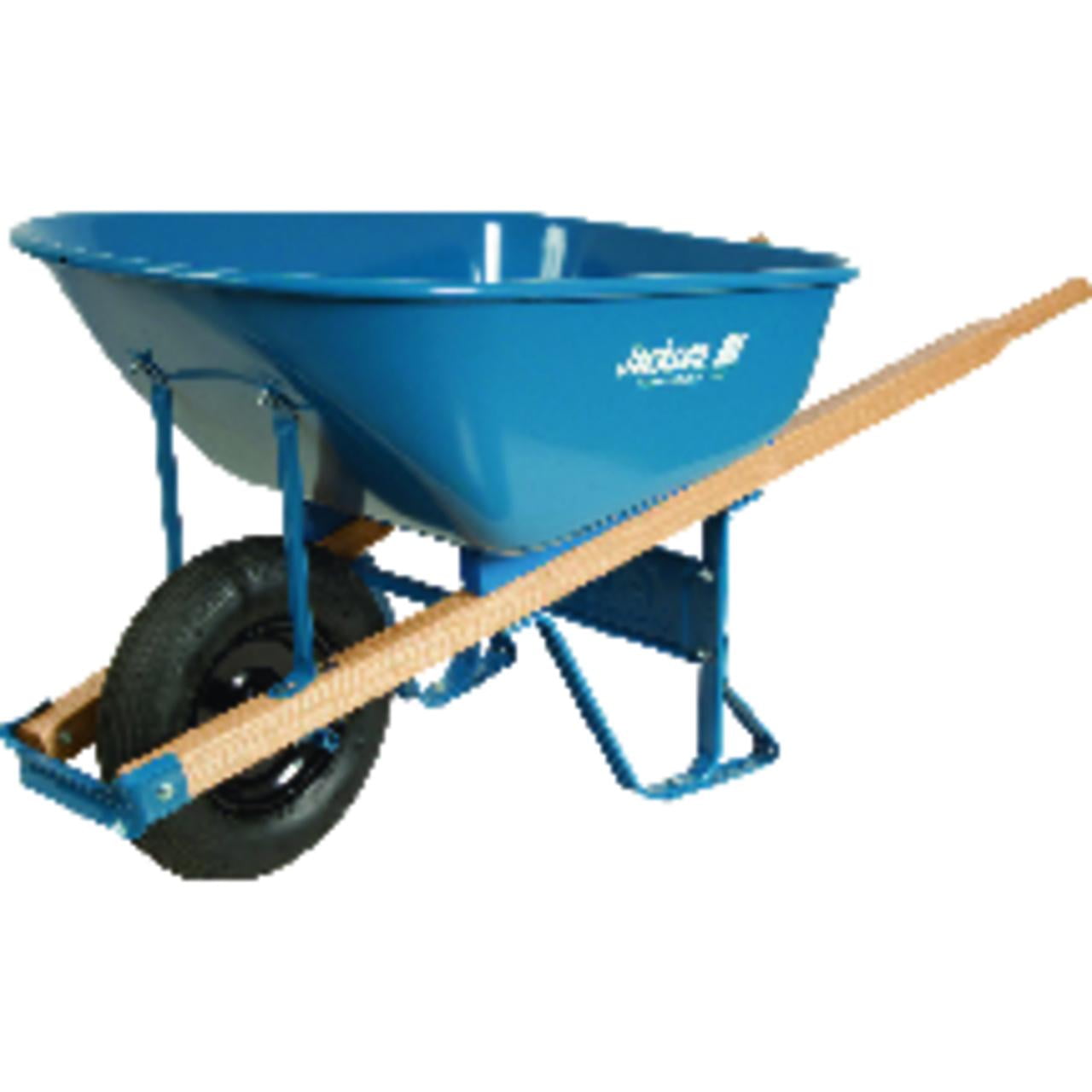 Jackson Blue Steel Pneumatic Contractors Wheelbarrow 6 Cu Ft - Walmart.com