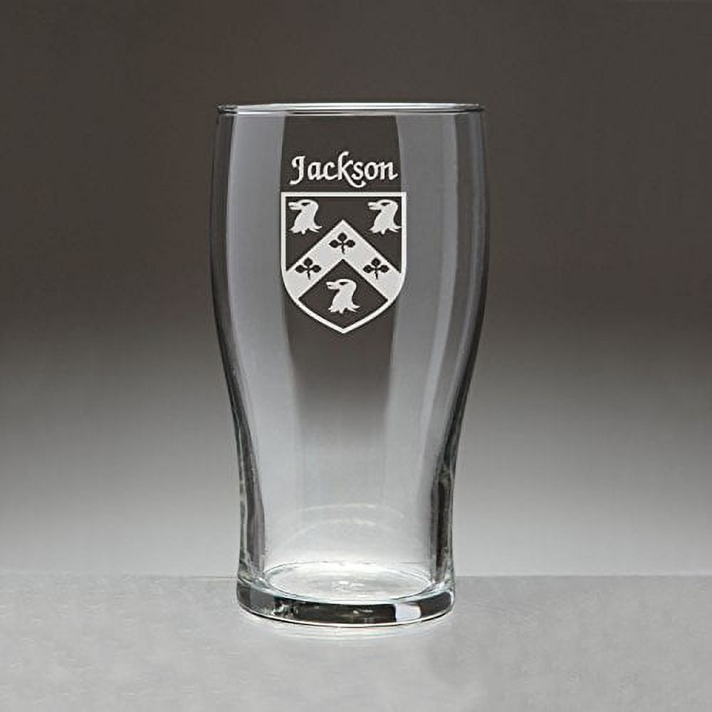 Jackson Irish Coat of Arms Tavern Glasses - Set of 4 (Sand Etched ...