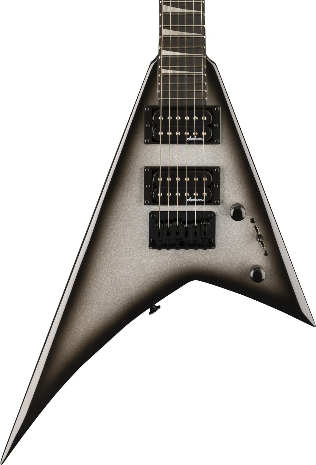 Jackson JS Series Rhoads Minion JS1X, Amaranth Fingerboard, Silver ...