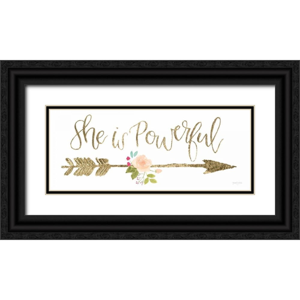 Jackson, Jenaya 14x8 Black Ornate Wood Framed with Double Matting ...