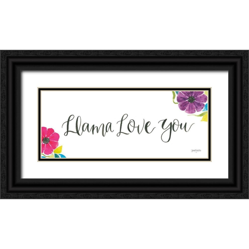 Jackson, Jenaya 14x8 Black Ornate Wood Framed with Double Matting ...