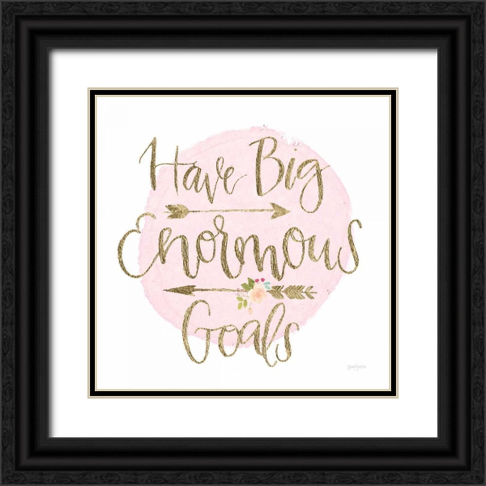 Jackson, Jenaya 15x15 Black Ornate Wood Framed with Double Matting ...