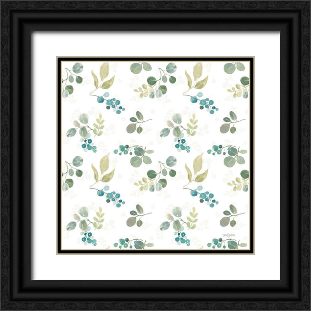 Jackson, Jenaya 26x26 Black Ornate Wood Framed with Double Matting ...
