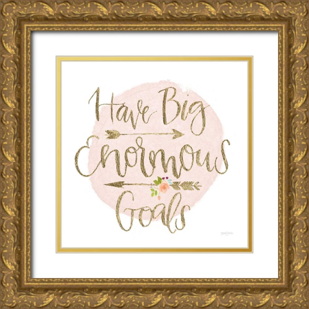 Jackson, Jenaya 26x26 Gold Ornate Wood Framed with Double Matting ...