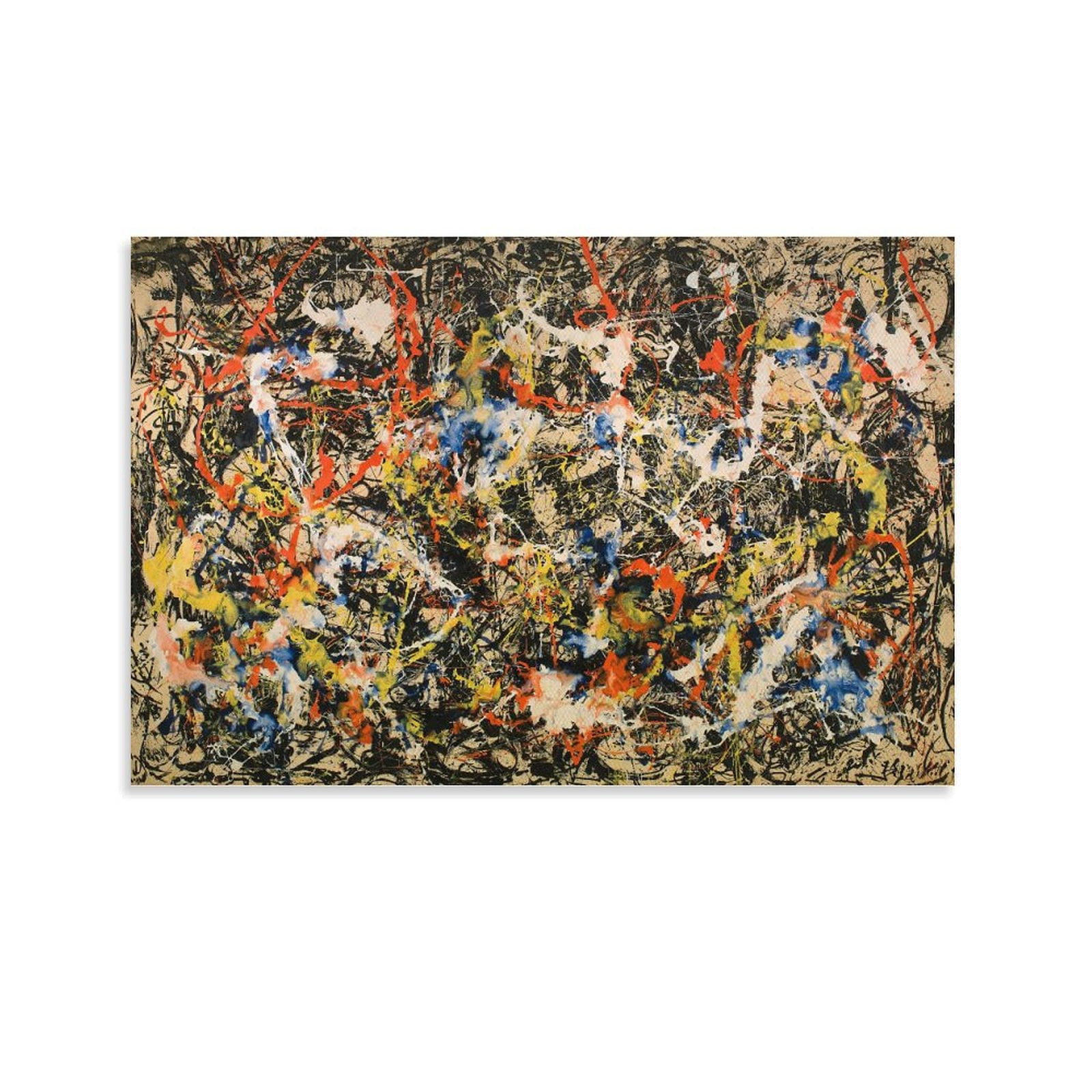 Jackson Pollock Abstract Print Painting (14) Picture Print Canvas ...