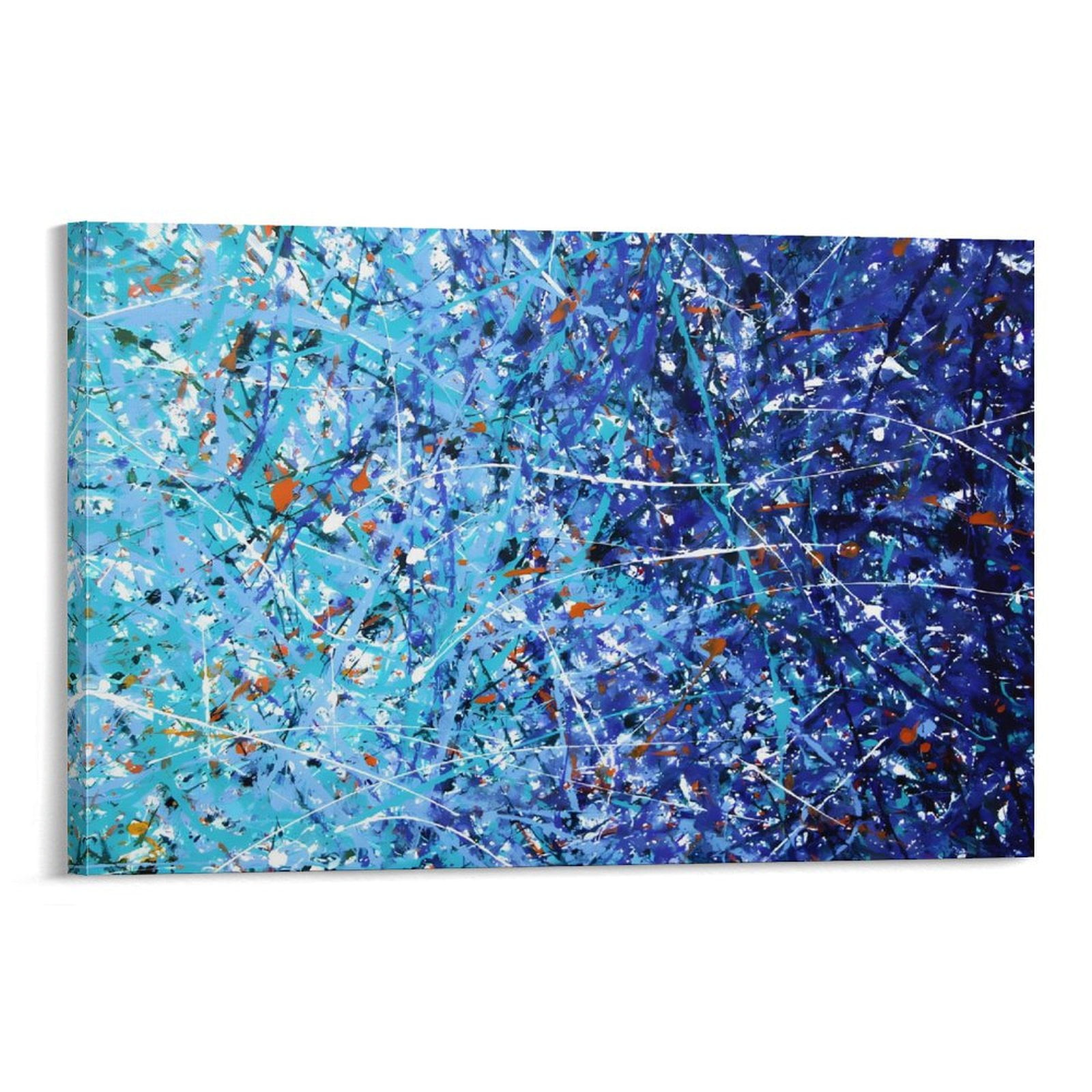 Jackson Pollock Blue Poles Canvas Wall Art Room Aesthetic Poster Print ...