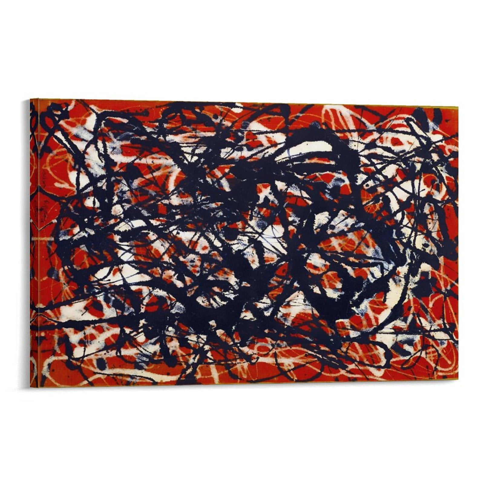 Jackson Pollock Canvas Wall Art Framed 《Untitled No.5》 Painting On ...