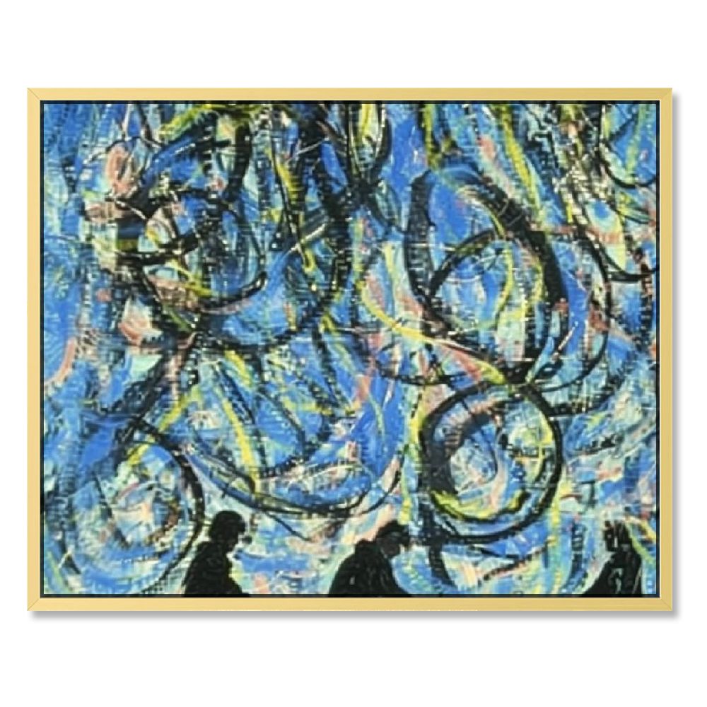 Jackson Pollock Canvas Wall Art Poster - Gothi- Abstract Art Prints Geometric Line Pattern ...