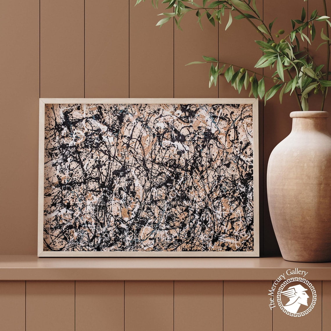 Jackson Pollock Poster, Brush Abstract Wall Art Print, Home Gallery ...