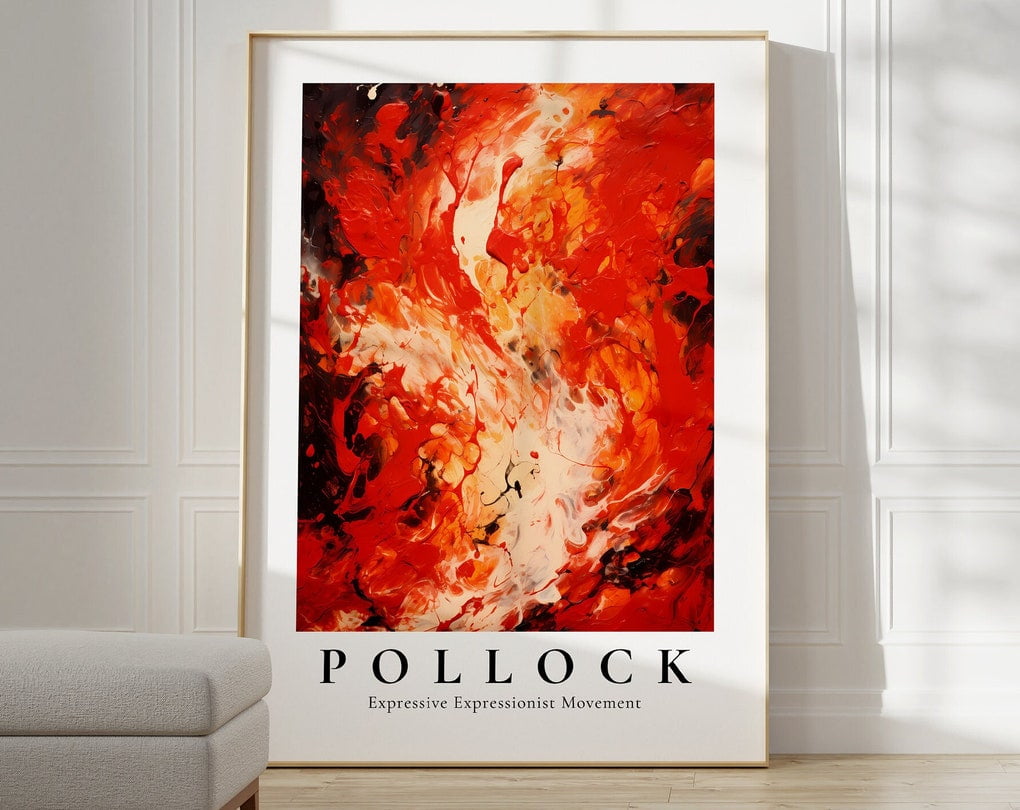Jackson Pollock Poster - Modern Colorful Wall Art Trendy Wall Art ...