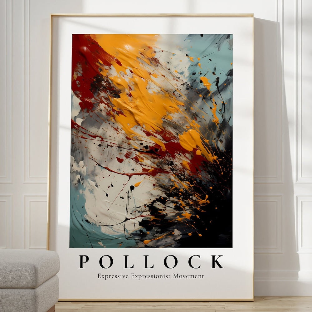 Jackson Pollock Poster, Modern Colorful Wall Art, Trendy Wall Art ...