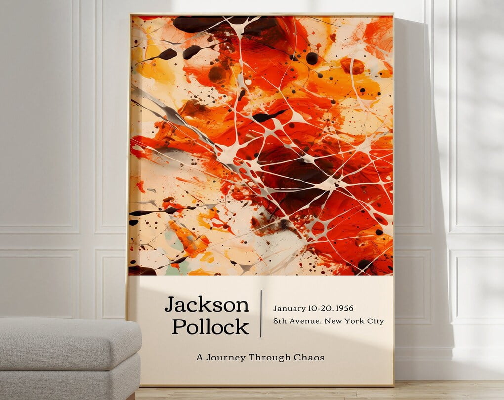 Jackson Pollock Poster - Trendy Wall Art, Modern Colorful Wall Art ...