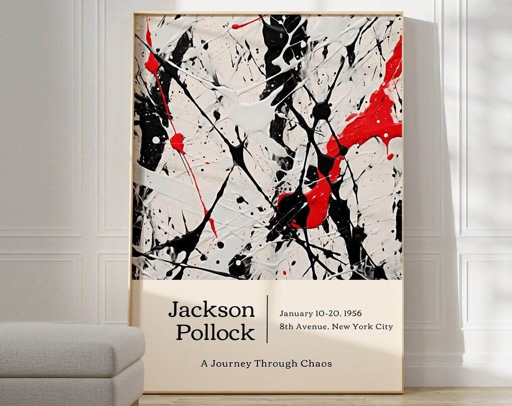 Jackson Pollock Poster - Trendy Wall Art, Modern Colorful Wall Art ...