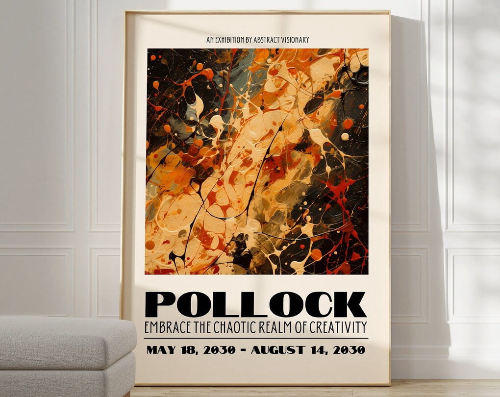 Jackson Pollock Poster - Trendy Wall Art, Modern Colorful Wall Art ...