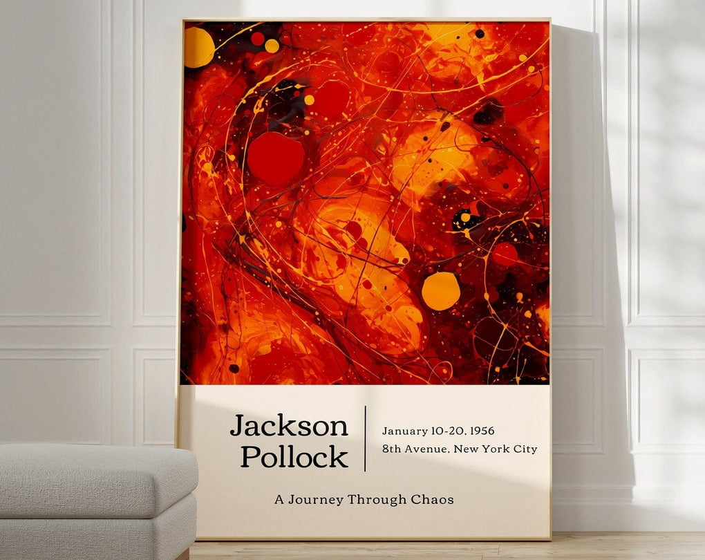 Jackson Pollock Poster - Trendy Wall Art, Modern Colorful Wall Art ...