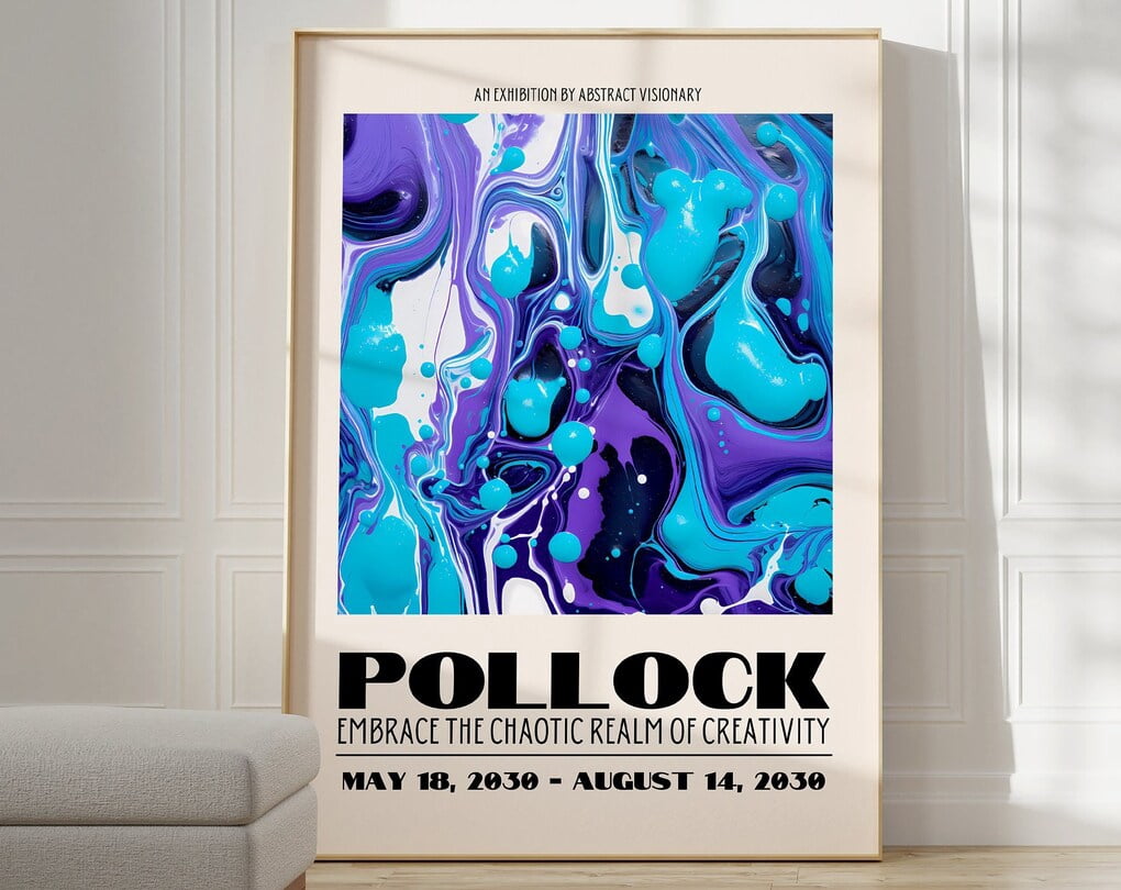 Jackson Pollock Poster - Trendy Wall Art, Modern Colorful Wall Art ...