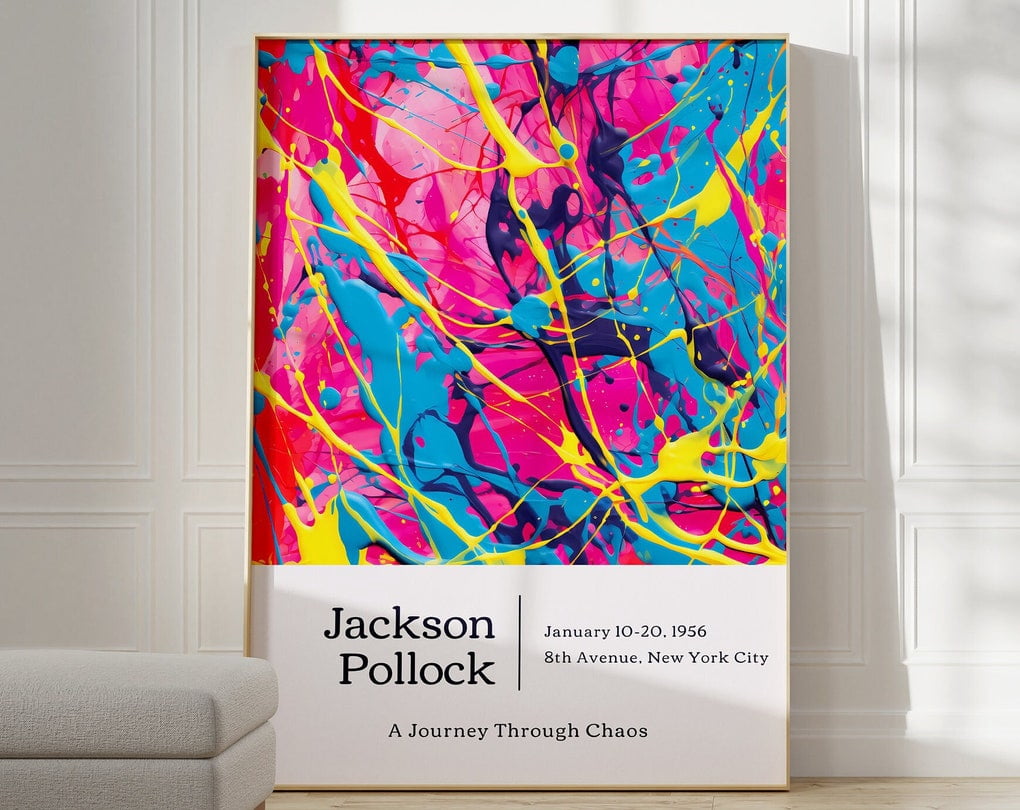 Jackson Pollock Poster - Trendy Wall Art, Modern Colorful Wall Art ...