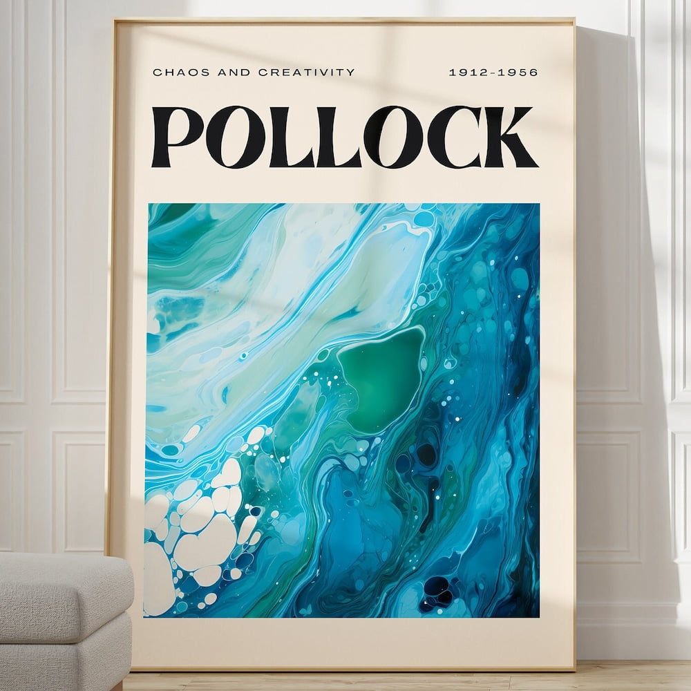 Jackson Pollock Poster, Trendy Wall Art, Modern Colorful Wall Art ...