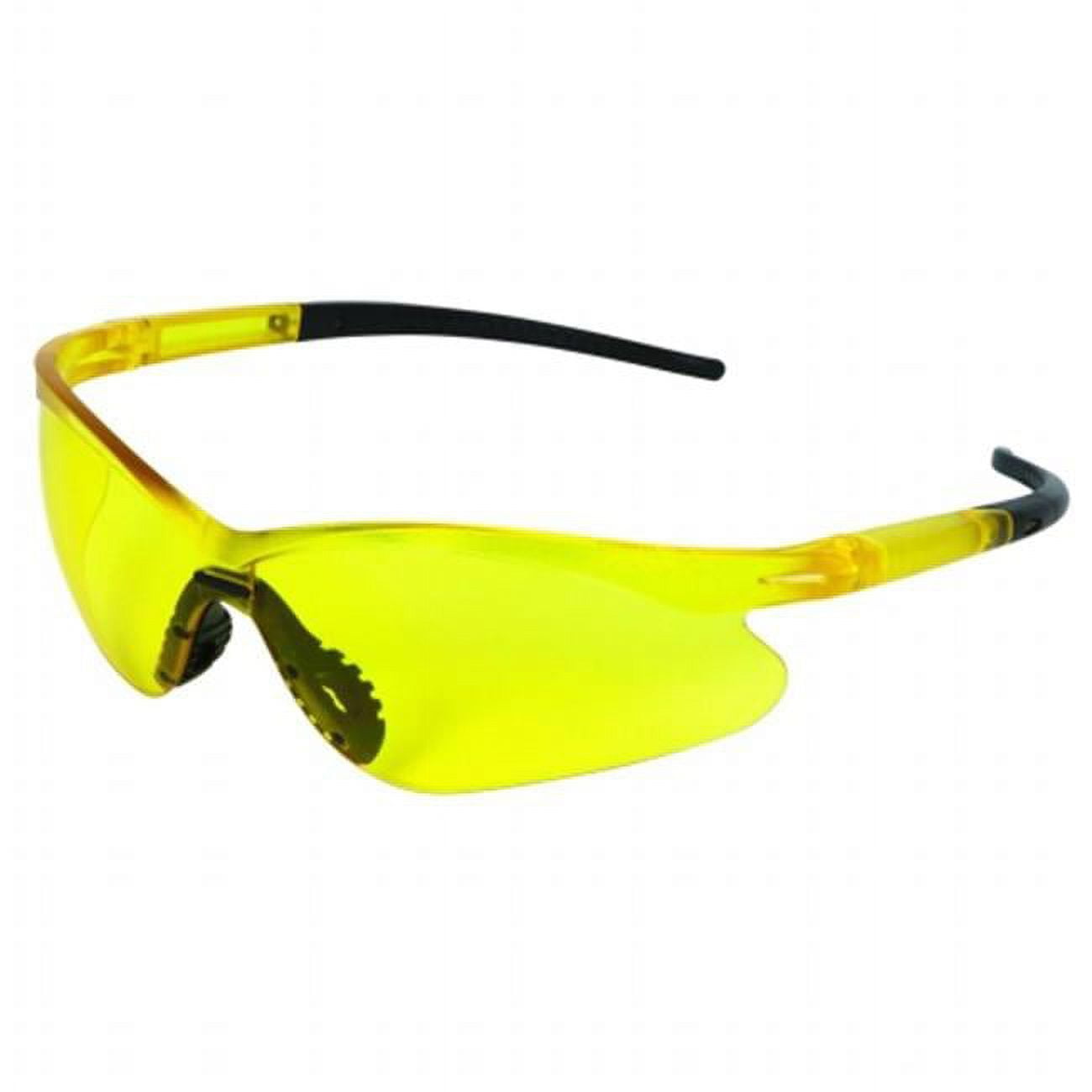 Jackson Safety 39677 V20 Pro Safety Glasses, Amber Lenses with Black ...