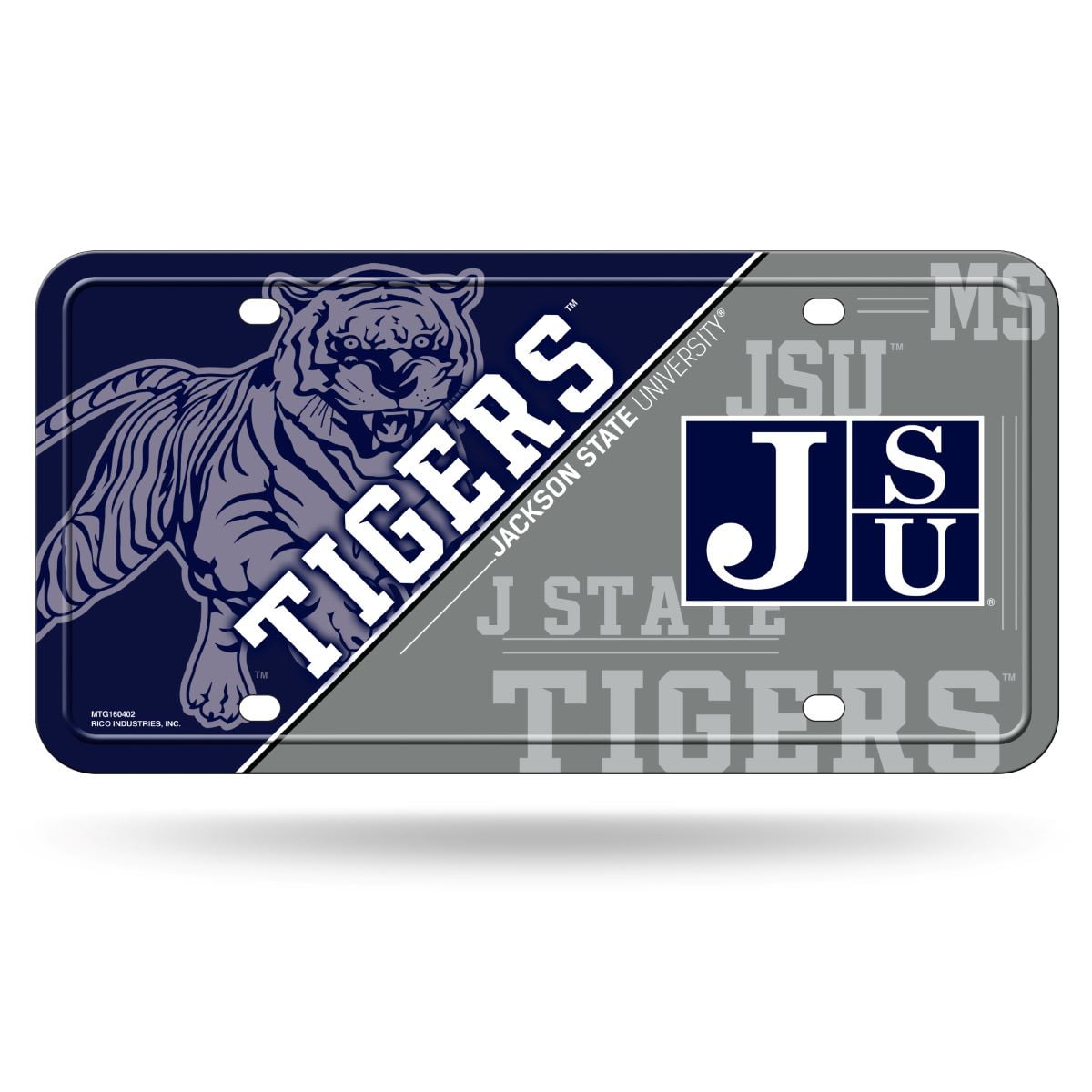 Jackson State University Tigers 12x6 Metal License Plate Frame Auto Tag ...