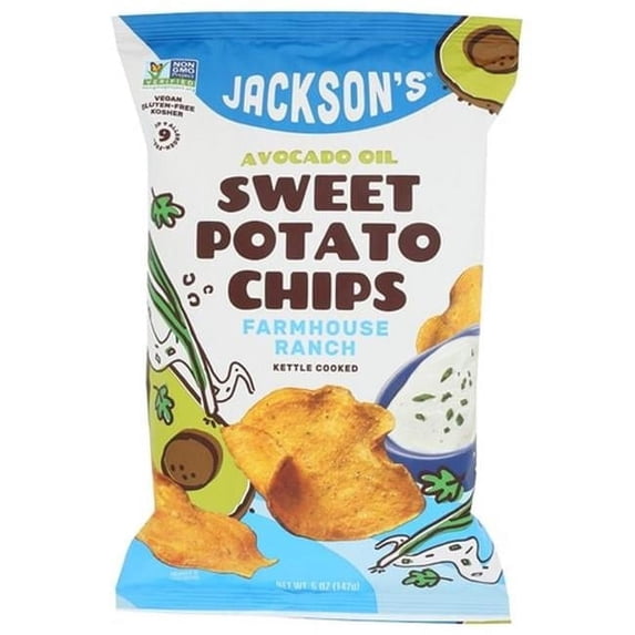 Jackson's Kettle Potato Chips, Farmhouse Ranch Flavor, 5oz Bag, Pack of ...