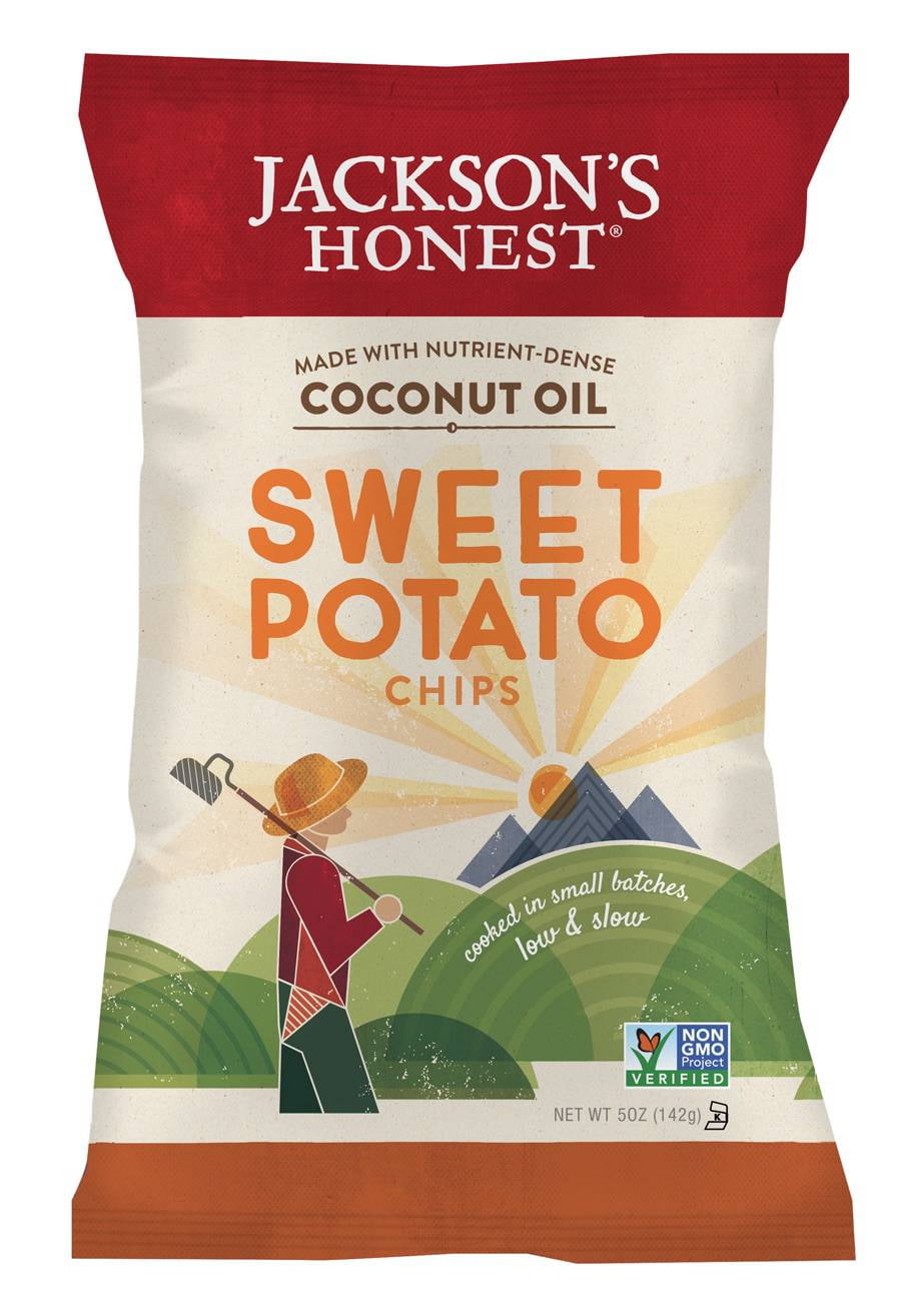 Jacksons Honest Non-Gmo Sweet Potato Chips 5oz (PACK OF 12) - Walmart.com