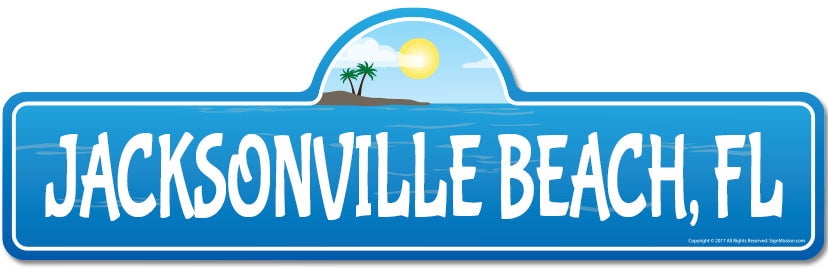 Jacksonville FL Florida Beach Street Sign | Indoor/Outdoor | Surfer ...