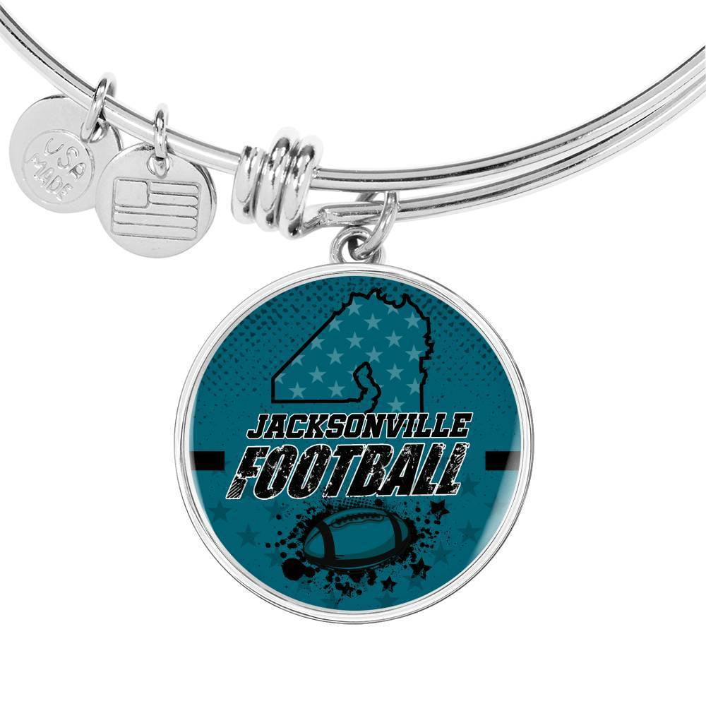 Jacksonville Fan Football Sports Stainless Steel or 18k Gold Circle ...