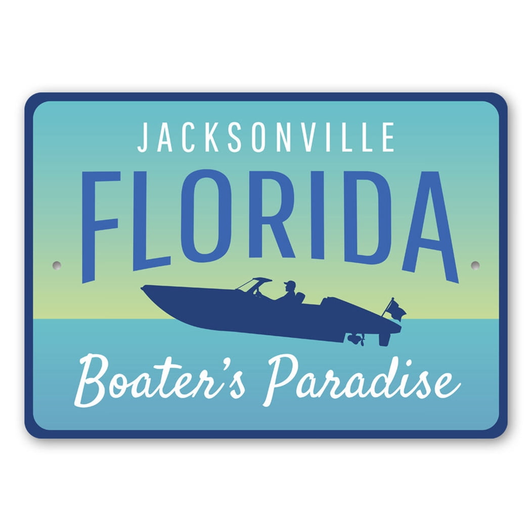 Jacksonville Florida Boat Theme Coastal Sign, Boathouse Sign, Beach ...