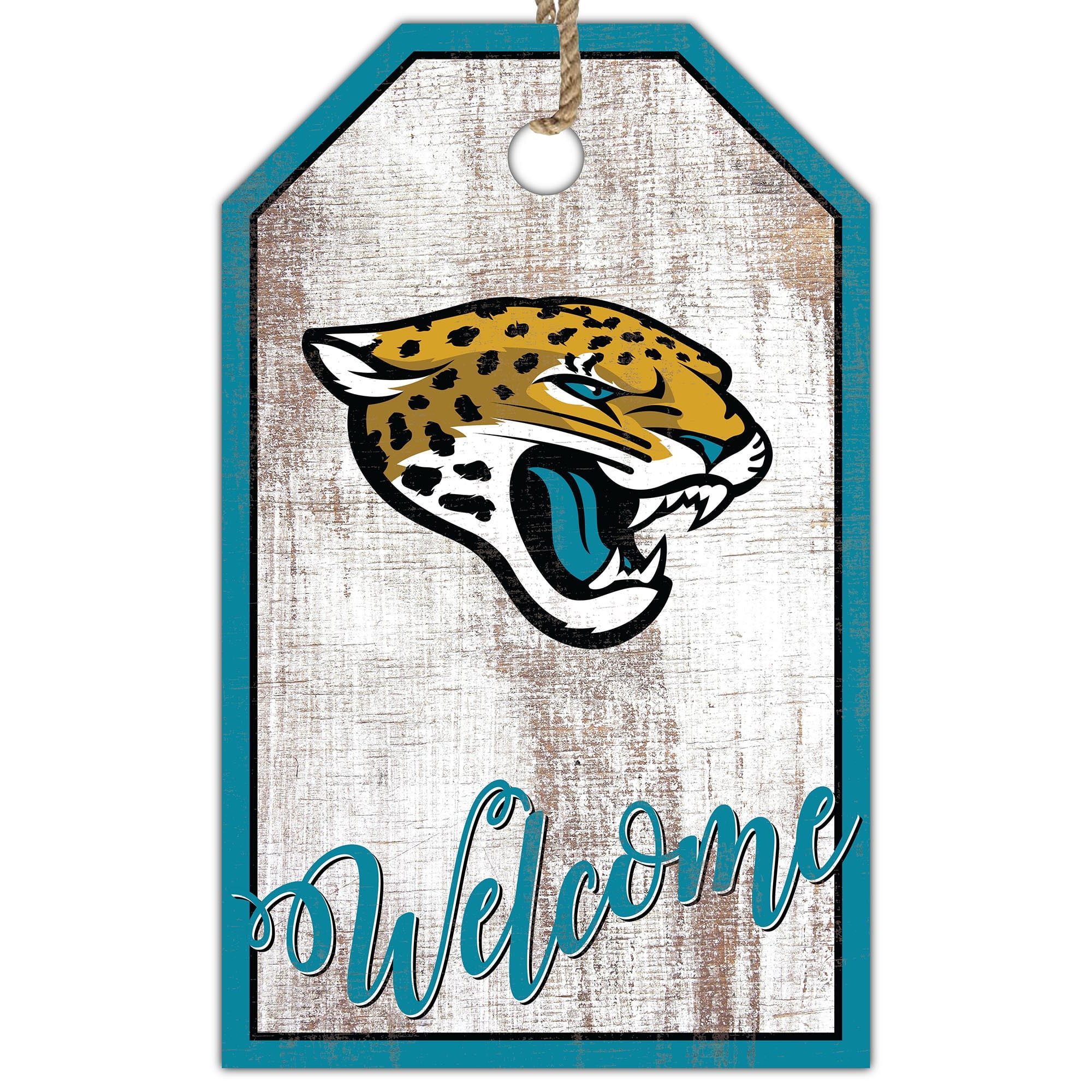 Jacksonville Jaguars 11'' x 19'' Welcome Team Tag Sign - Walmart.com