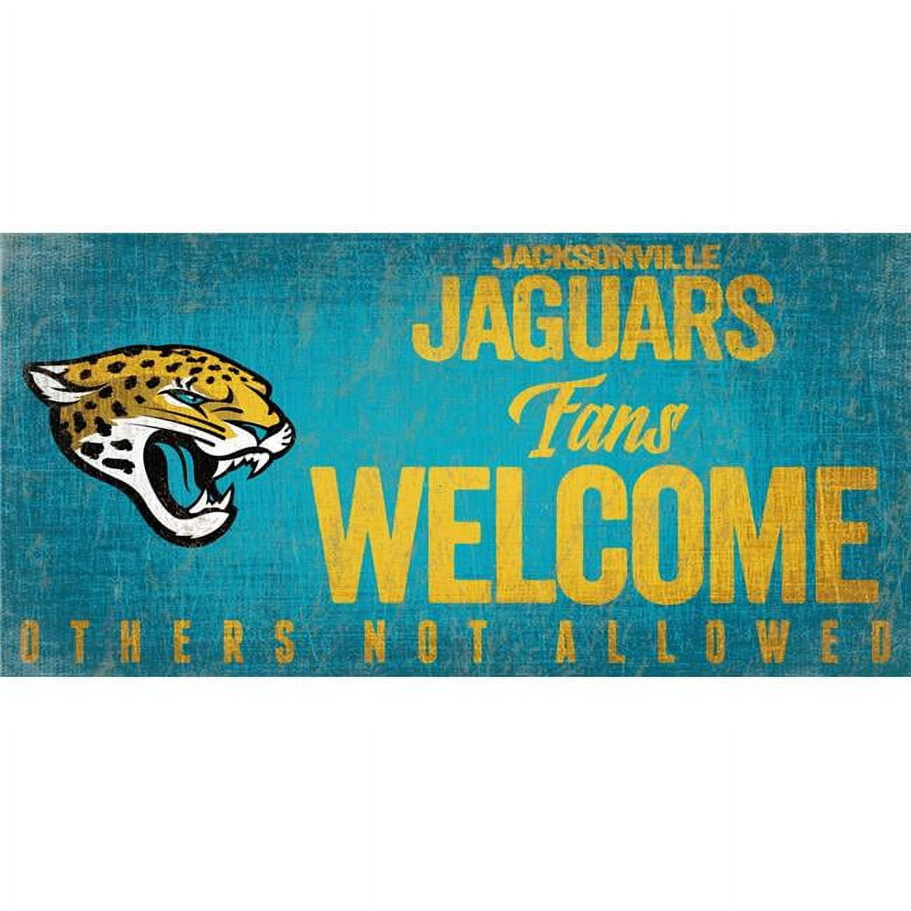 Jacksonville Jaguars Wood Sign Fans Welcome 12x6 - Walmart.com