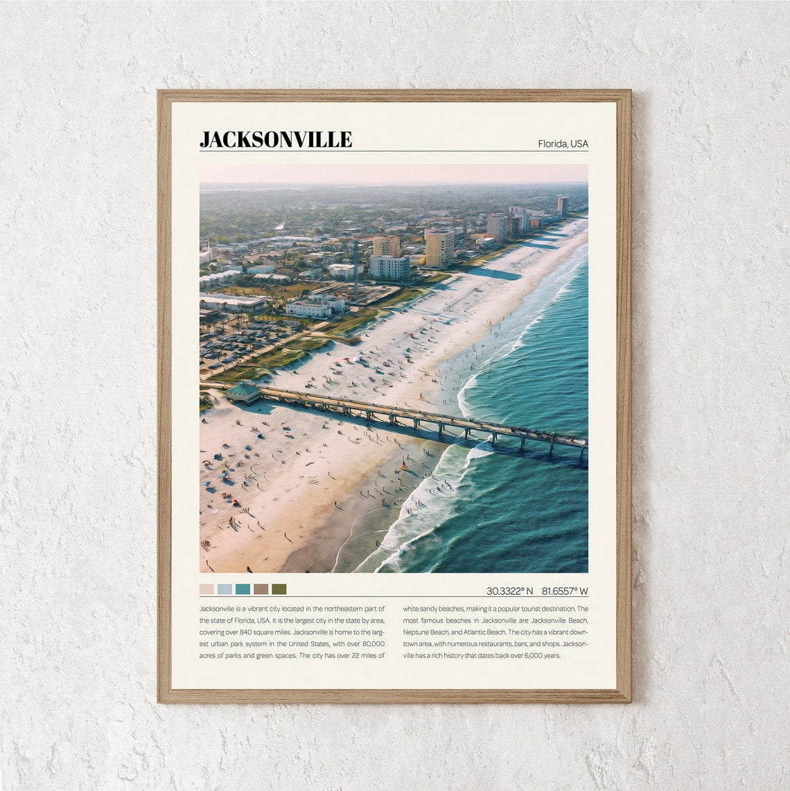 Jacksonville Print, Jacksonville Wall Art, Jacksonville Poster ...