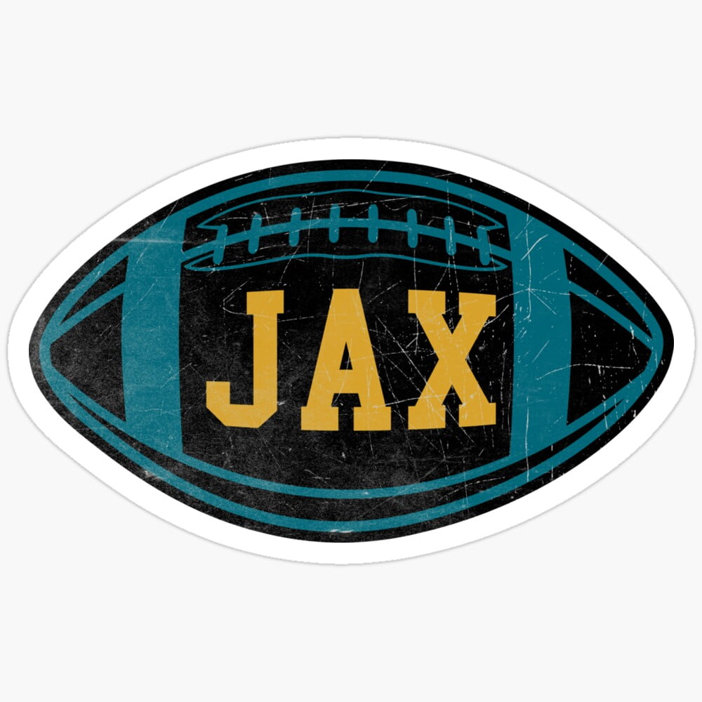 Jacksonville Retro Throwback Football Sticker Phone Decal Water Bottle ...